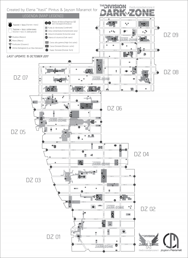 Mappa Zona Nera (boss, casse e division tech) – The Division | The ...