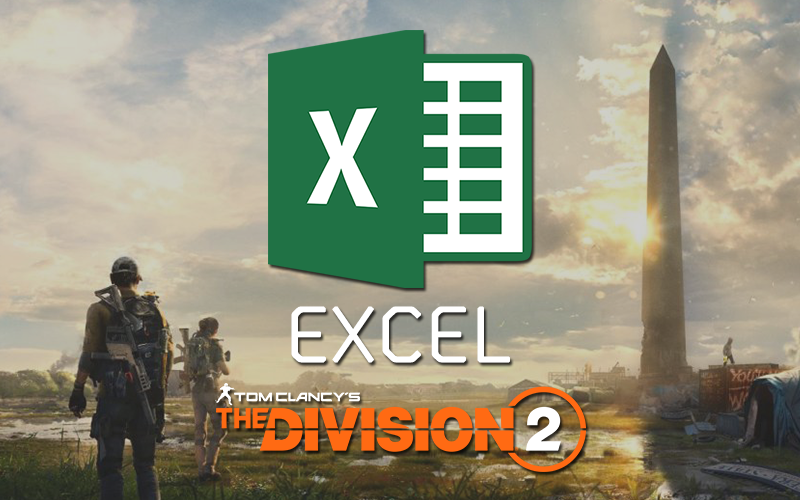 Spreadsheet (Excel online) The Division 2 | The Division Dark Zone ...